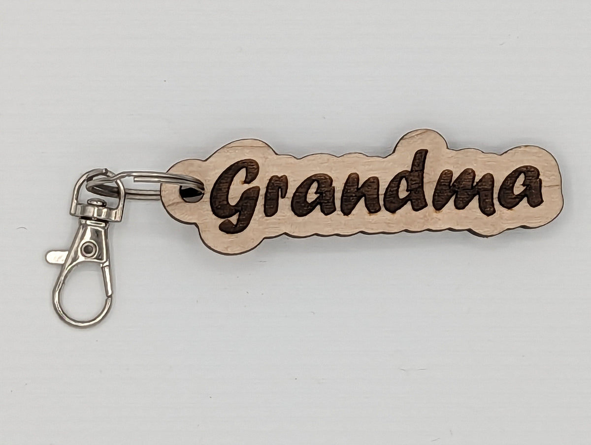 Grandma - Wooden Keychain with Metal Clasp – Giroux Woodcraft