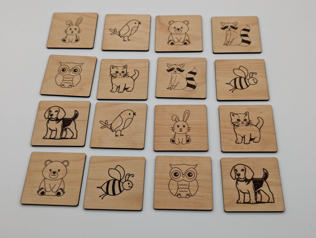 Personalized Box + Memory Game (16 pieces) – Giroux Woodcraft