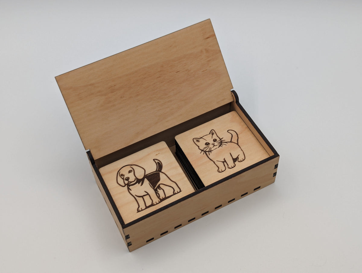 Personalized Box + Memory Game (16 pieces) – Giroux Woodcraft